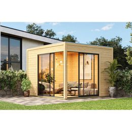 Karibu Gartenhaus &raquo;Ditsche 3&laquo; inkl. Massivholzfu&szlig;boden Massivholz Fu&szlig;boden im Gartenhaus