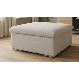 OTTO home Hocker &raquo;Saltrum 87 x 87 cm, formsch&ouml;n und stabil&laquo; pflegeleichter Bezuggstoff grau 100% Polyester B/H/T: 87cm x 40cm x 87cm, Luxus-Microfaser