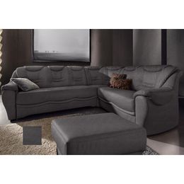 Sit & More sit&more Ecksofa &raquo;Benson L-Form&laquo; wahlweise mit Schlaffunktion grau NaturLeder;Luxus-Microfaser;Luxus-Kunstleder;Primabelle -Microfaser B/H/T: 265cm x 