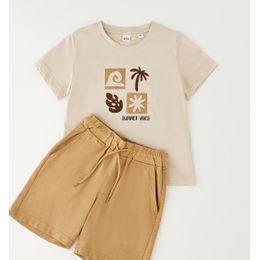 IDO M&auml;dchen Shorts "BABY BOY SUMMER SET", braun, Gr. 116, 100% Baumwolle, Hosen