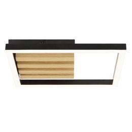 Brilliant LED Deckenleuchte &raquo;Calma&laquo; LED-Modul 1 Stk. Warmwei&szlig; 3000 K, dimmbar, Holz/Metall, schwarz schwarz 1, H: 4cm, 1 Stk.