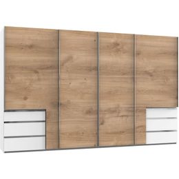wimex Schwebet&uuml;renschrank &raquo;Level by fresh to go&laquo; mit Synchron&ouml;ffnung wei&szlig; B/H/T: 350cm x 216cm x 65cm, Schubladen: 6 Stk. T&uuml;ren: 4 Stk.