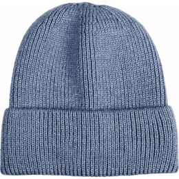 Capelli New York Damen Beanie Rippstrick, Wollanteil, w&auml;rmend blau Einheitsgr&ouml;&szlig;e