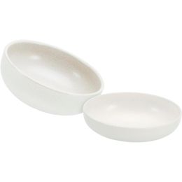 Creatable Salatsch&uuml;ssel &raquo;Uno&laquo; 2 Stk. aus Steinzeug Vintage-Look, &Oslash; 26 cm, Made in Europe wei&szlig; Steinzeug &Oslash; 26cm