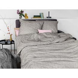 Irisette Bettw&auml;sche &raquo;Mink 8835&laquo; 3 Stk. einzigartige kuschelig weiche Winterbettw&auml;sche silber Biber, Obermaterial: 100% Baumwolle B/L: 200cm x 200cm, 1 Stk., 2 