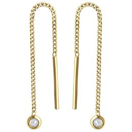 Firetti Damen Paar Ohrh&auml;nger &raquo;Schmuck Geschenk Gold 333 Ohrschmuck Durchzieher Solit&auml;r&laquo; mit Zirkonia (synth.) gold Gelbgold 333