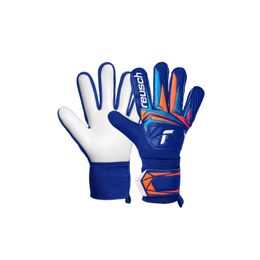 Reusch Damen Torwarthandschuhe "Attrakt Starter Solid", blau, Gr. 9, 29% Polyester, 5% Lederimitat, 1% Baumwolle, Handschuhe, mit hochelastischem,