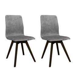 OTTO home Esszimmerstuhl &raquo;Rania&laquo; (Set) 2 Stk.Massivholzgestell, mit Keder grau Holzwerkstoff, Massivholz B/H/T: 45cm x 91cm x 55cm, 2 Stk., 