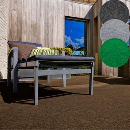 ANDIAMO Kunstrasen &raquo;Edinburgh, Gesamth&ouml;he 4 mm, Made in Netherlands&laquo; rechteckig aus Nadelfilz, mit Drainagenoppen, f&uuml;r Balkon, Terasse, Wintergarten braun 