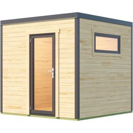 Lasita Maja Gartenhaus &raquo;SARDINIA&laquo; beige Massivholz Fu&szlig;boden im Gartenhaus, ohne Dacheindeckung