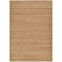 Theko Wollteppich &raquo;Pure UNI&laquo; rechteckig 14 mm H&ouml;he Handwebteppich, meliert, reine Wolle, handgewebt gelb Schurwolle B : 140cm 1 Stk., 14mm, L: 200cm