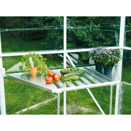 Vitavia Ablagetisch BxTxH: 122x52x10 cm, Aluminium, abklappbar, f&uuml;r Pavillon Hera 4500 silber B/H/T: 121,6cm x 9,54cm x 51,9cm