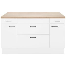 Optifit K&uuml;cheninsel &raquo;Elga&laquo; ohne E-Ger&auml;te, mit Soft-Close-Funktion, Stellbreite 160 x 95 cm wei&szlig; B/H/T: 160cm x 95cm