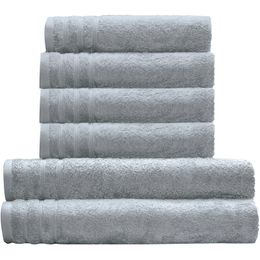 Kleine Wolke Handtuch Set &raquo;Royal, 6 St&uuml;ck (4 Handt&uuml;cher 50/100 cm + 2 Duscht&uuml;cher 70/140 cm)&laquo; Set 6 Stk. Frottier Uni Farben, mit Bord&uuml;re, weich, in verschiedenen 