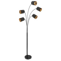 Globo LIGHTING Stehlampe &raquo;CLARKE&laquo; E14 1 Stk. Stehleuchte, Wohnzimmer, Design Leuchte schwarz 1 Stk.