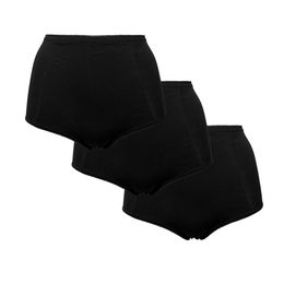 MY BASIC Damen Slip, Gr. XXL, schwarz, Obermaterial: 95% Baumwolle, 5% Elasthan, unifarben, Unterhosen, basic, eng, elastisch, bequem, weich, mit