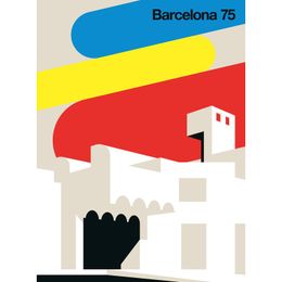 Livingwalls living walls Fototapete &raquo;ARTist Barcelona 75&laquo; Vlies, Wand, Schr&auml;ge bunt Vlies B/L: 2m x 2,7m