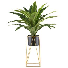 Creativ green Kunstpflanze &raquo;Farn&laquo; mit Metallrack gr&uuml;n Kunststoff B/H/L: 105cm, 1 Stk.
