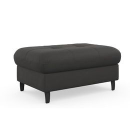 Sit & More sit&more Hocker &raquo;Marano&laquo; mit Stauraum grau 100% Polyester B/H/T: 102cm x 43cm x 67cm, Luxus-Microfaser TORO,mit Stauraum,Fu&szlig;farbe:matt schwarz