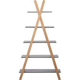 M&ouml;bilia Regal &raquo;Dolidoo&laquo; in skandinavischem Look, Leiterregal f&uuml;r Kinder- oder Jugendzimmer grau B/H/T: 90cm x 170cm x 35cm