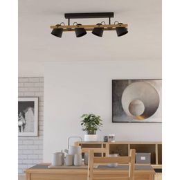 Eglo Deckenleuchte &raquo;HORNWOOD-Z&laquo; LED-Modul 1 Stk. RGB warmwei&szlig; - kaltwei&szlig; FSCM70HB, ZigBee, App und Sprachsteuerung Alexa, RGB, dimmbar, 78 cm braun 4,