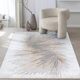 the carpet Teppich &raquo;Mila&laquo; rechteckig 8 mm H&ouml;he moderner Wohnzimmer Teppich elegant gl&auml;nzender Flor grau Polyester B : 200cm 1 Stk., 8mm, L: 290cm