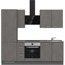 Nobilia K&uuml;chenzeile &raquo;"Riva II", NEU: individuell anpassbar mit gratis Profi-Beratung&laquo; vormontiert, Breite 240 cm, Ausrichtung w&auml;hlbar, wahlw. mit E-