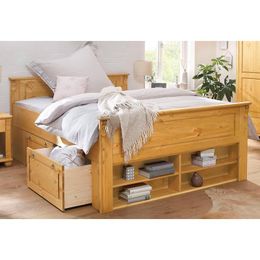 OTTO home Massivholzbett &raquo;Tessin, Stauraumbett, Landhausstil, Schubladen optional, rustikal&laquo; Breite/Belastbarkeit 180cm/220 KG, 140cm/180 KG, 