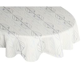 Adam Tischdecke &raquo;Wave&laquo; aus Leinen und Bio-Baumwolle beige Bio-Baumwolle, Leinen B/L: 145cm x 145cm, 1 Stk., rund