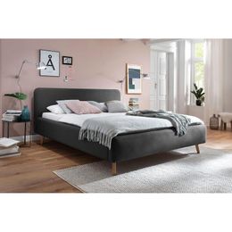 Meise M&ouml;bel meise.m&ouml;bel Polsterbett &raquo;Mattis&laquo; Topseller, wahlweise mit Bettkasten grau Bezug Bett: Strukturstoff (100% Polyester) Liegefl&auml;che L&auml;nge B: 200cm x 