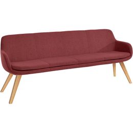 Musterring Essbank &raquo;Tavia&laquo; Stativgestell aus Eiche bianco massiv, Breite 180, 200 oder 220 cm rot 100% PES B/H/T: 200cm x 87cm x 66cm, Flachgewebe