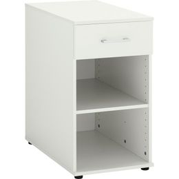VOGL M&ouml;belfabrik Rollcontainer &raquo;Modila&laquo; 1 Stk. tlg. Anstellcontainer offen 1 Schublade wei&szlig; Holzwerkstoff B/H/T: 40cm x 72cm x 67cm