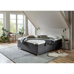 Home Affaire Boxbett &raquo;Thorsby&laquo; Boxbett ohne Kopfteil, frei im Raum stellbar, f&uuml;r Dachschr&auml;gen grau 100% Polypropylen Liegefl&auml;che B/L: 160cm x 200cm 