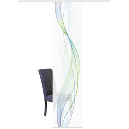 Vision S Schiebegardine &raquo;HEIGHTS&laquo; Paneelwagen 1 Stk. tlg. HxB: 260x60, Schiebevorhang Bambusoptik Digitaldruck blau Polyester 260cm, Paneelwagen, 60cm