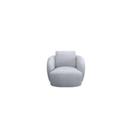FLEXLUX Sessel &raquo;Torino, rund, drehbar, Einzelsofa, Polstersessel,&laquo; Modernes, organisches Sessel-Design, Kaltschaum, Wellenunterfederung grau 100% 