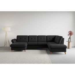 Sit & More sit&more Wohnlandschaft &raquo;G&ouml;teborg&laquo; inkl. Sitztiefenverstellung, wahlweise mit Bettfunktion & Bettkasten grau B/H/T: 327cm x 90cm x 226cm, Luxus-