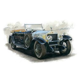 papermoon Fototapete &raquo;VINTAGE WEINLESE RR-AUTO ILLUSTRATION RETRO LUXUS XXL&laquo; bunt Vlies B/L: 3m x 2,23m, Bahnen: 6 Stk.