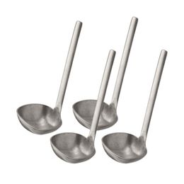 APS Sch&ouml;pfl&ouml;ffel &raquo;BULQ, L&ouml;ffel aus 18/8 Edelstahl, im 4er Set&laquo; Fassungsverm&ouml;gen von 120 ml, ideal zum Servieren von Saucen silber Edelstahl L: 23cm