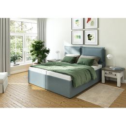 Maintal Polsterbett &raquo;Lyara&laquo; wahlweise ohne Matratze oder mit 3 Matratzenarten zur Auswahl blau Struktur fein (100% Polyester) Liegefl&auml;che L&auml;nge B: 200cm x 