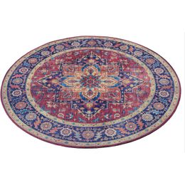 Hanse Home Teppich &raquo;Anthea&laquo; rund 5 mm H&ouml;he Orientalisch, Orient, Vintage, Wohnzimmer, Schlafzimmer, Esszimmer bunt Polyester &Oslash; 160cm 1 Stk., 5mm, &Oslash; 
