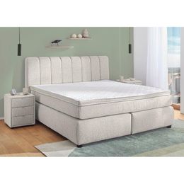 Jockenh&ouml;fer Boxspringbett &raquo;Tilda, wahlweise mit oder ohne Bettkasten&laquo; inkl. 7-Zonen-TTFK-Matratze, Kaltschaumtopper, 180x200cm Bezug Bett: Flachgewebe (100% 