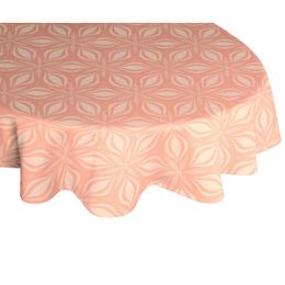Adam Tischdecke &raquo;Retro Floret&laquo; aus 100% Bio-Baumwolle orange Bio-Baumwolle B/L: 145cm x 220cm, 1 Stk., oval