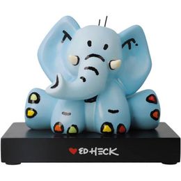 Goebel Dekofigur &raquo;Ed Heck - Elephant in the Room&laquo; blau Porzellan B/H/T: 17,5cm x 14,5cm x 11cm