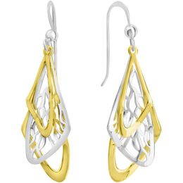 Firetti Damen Paar Ohrh&auml;nger &raquo;Schmuck Geschenk Silber 925 Ohrschmuck Ohrringe Fl&uuml;gel Bicolor&laquo; silber Silber 925 (Sterlingsilber)