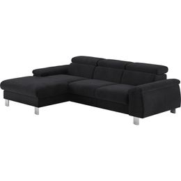COTTA Ecksofa &raquo;Komaris L-Form, B: 244 cm&laquo; mit Kopfteilverstellung, optional Schlaffunktion, Bettkasten & Licht 88% POLYESTER (PES) 12% POLYAMID (PA) B