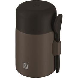 Zwilling Thermobeh&auml;lter &raquo;Thermo Plus&laquo; Auslaufsicher, Doppelwandisolierung, mit L&ouml;ffel, Edelstahl braun Edelstahl B/H/L: 11cm x 15cm