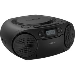 Philips Boombox &raquo;TAZ2500/10&laquo; (A2DP Bluetooth AVRCP Bluetooth Bluetooth Digitalradio (DAB+) UKW mit RDS 3 W) Zwei 2,5-Zoll-Lautsprechertreiber, max. 6 W (3 W 