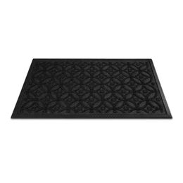 Wecon Home Fu&szlig;matte &raquo;Midnight Mosaic&laquo; rechteckig 4 mm H&ouml;he pflegeleicht, rutschfest, Ornamente, Innen & Au&szlig;en, Schmutzfangmatte grau Polyester B : 