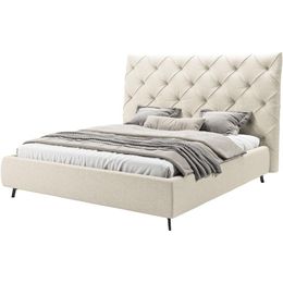 Home Affaire Polsterbett &raquo;Maxime, in 4 Breiten bis 200cm, auch in Leder&laquo; Kopfteilh&ouml;he 143 cm, belastbar bis 280 kg, auch in &Uuml;berl&auml;nge 220cm beige 96% 