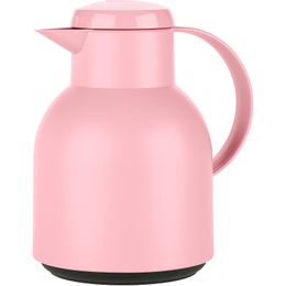 Emsa Isolierkanne &raquo;Samba&laquo; 1 l zeitloses Design, einfacher Knopfdruck, 24h kalt, 12h warm rosa Glas, Kunststoff 1 l